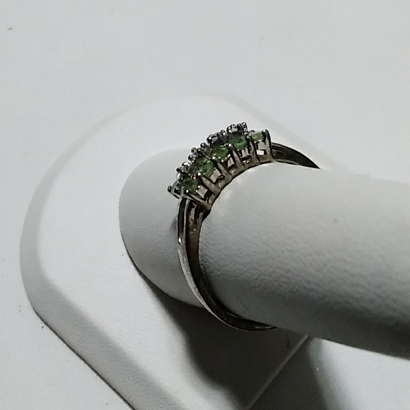Jewelry | Rare Demantoid Garnet And White Zircon Ring Certificate Of ...